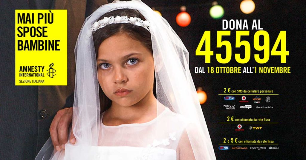 Campagna Mai più spose bambine Amnesty International